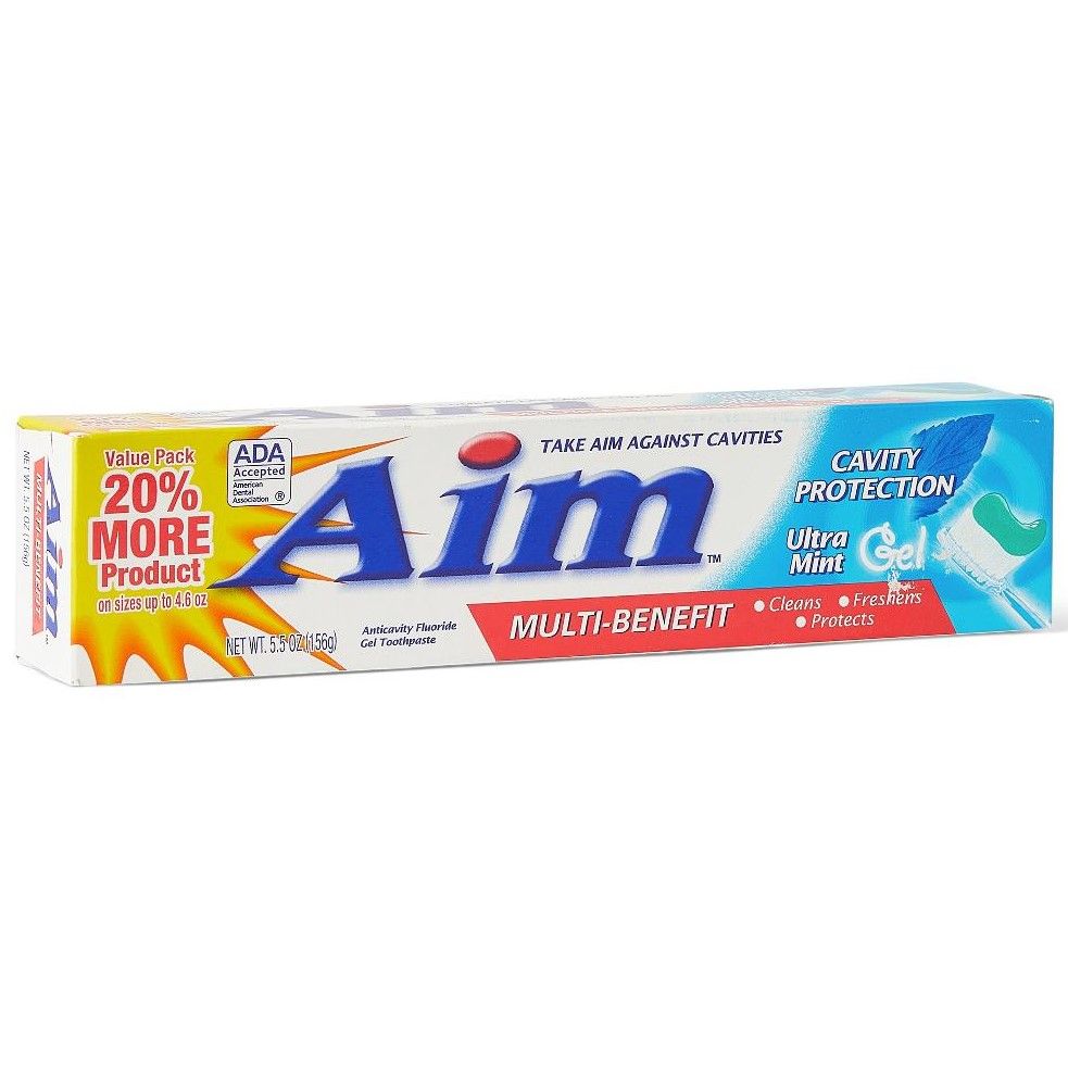 Aim Cavity Protection Mint Gel Toothpaste 5.5oz 1Ct — AliviOTC
